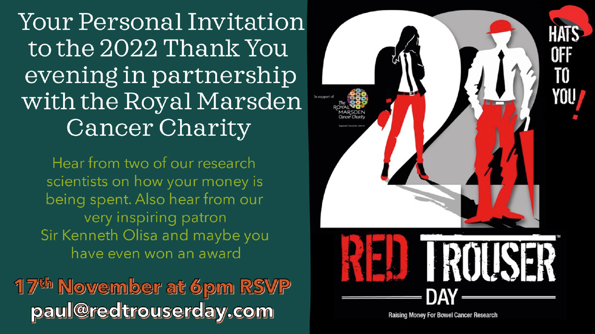 Red Trouser Day Annual Donor Thank You and Awards Evening - Red Trouser ...